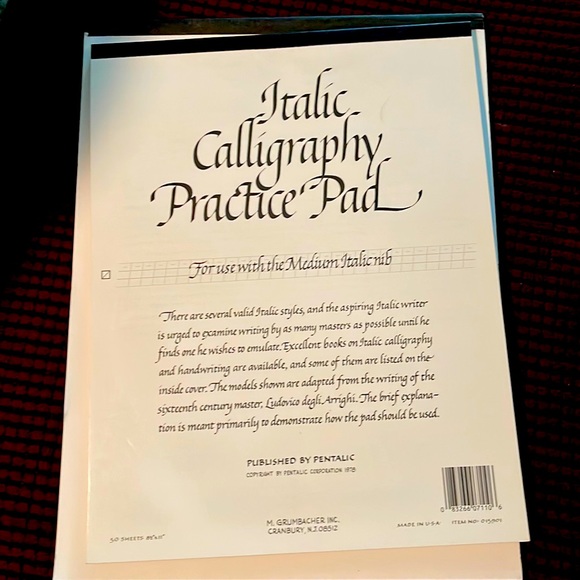 Other | Italic Calligraphy Practice Pad | Poshmark
